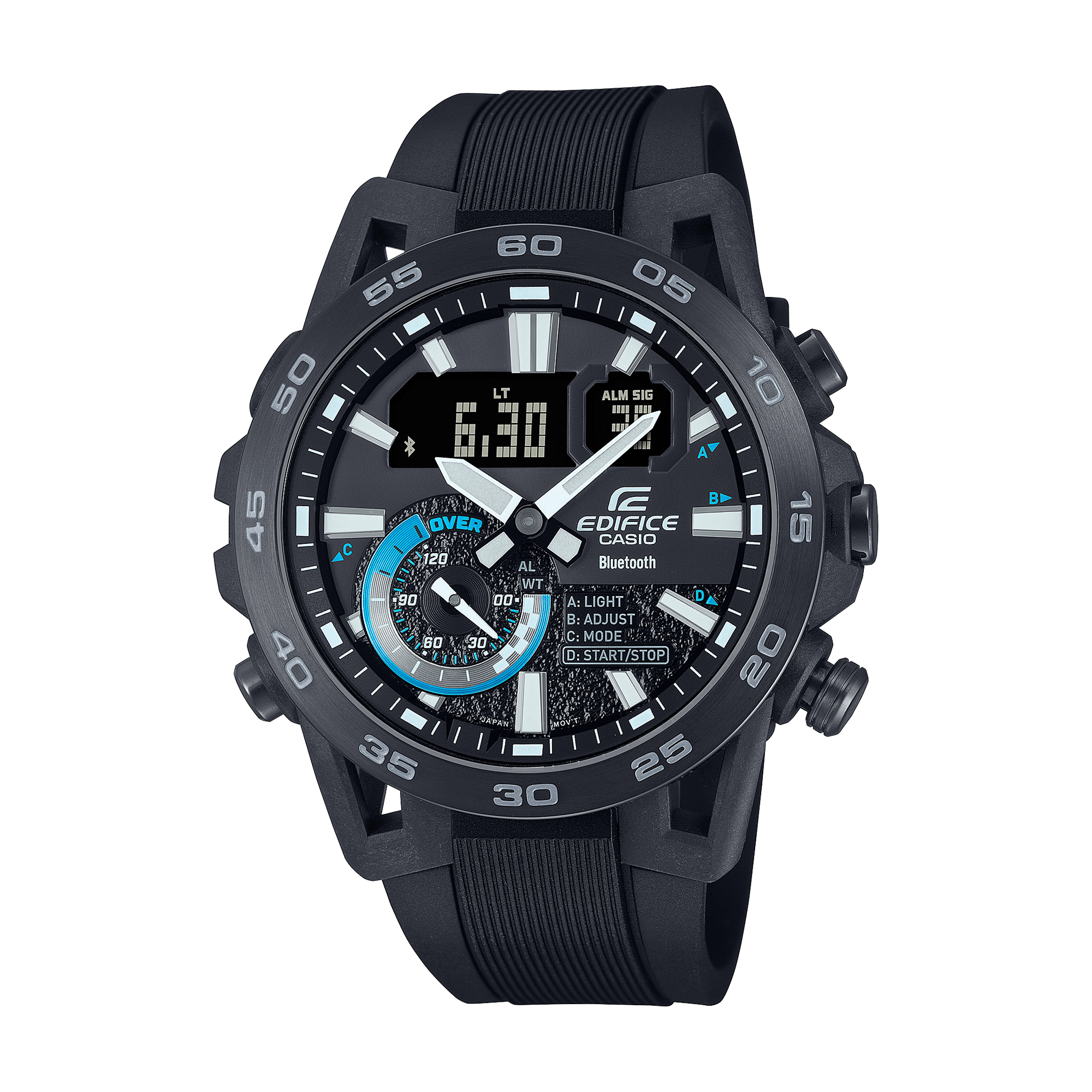  ng H Casio Edifice Nam Ecb 40pb 1adf D y Cao Su 48 Mm