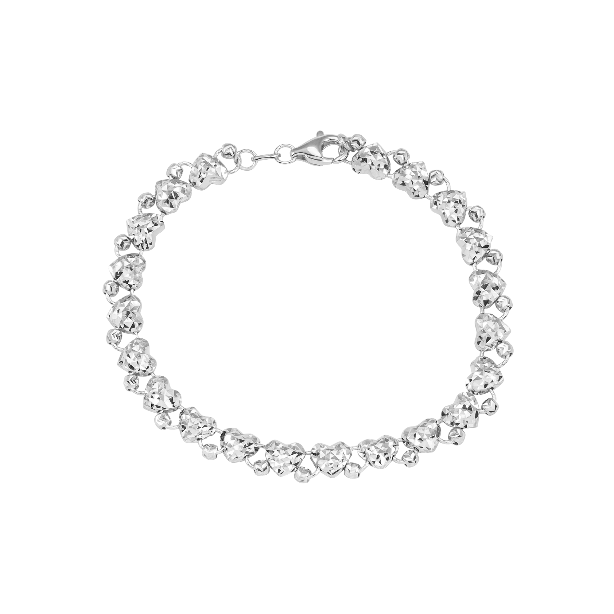 Lắc tay vàng trắng Ý 18k pnj 0000w001567