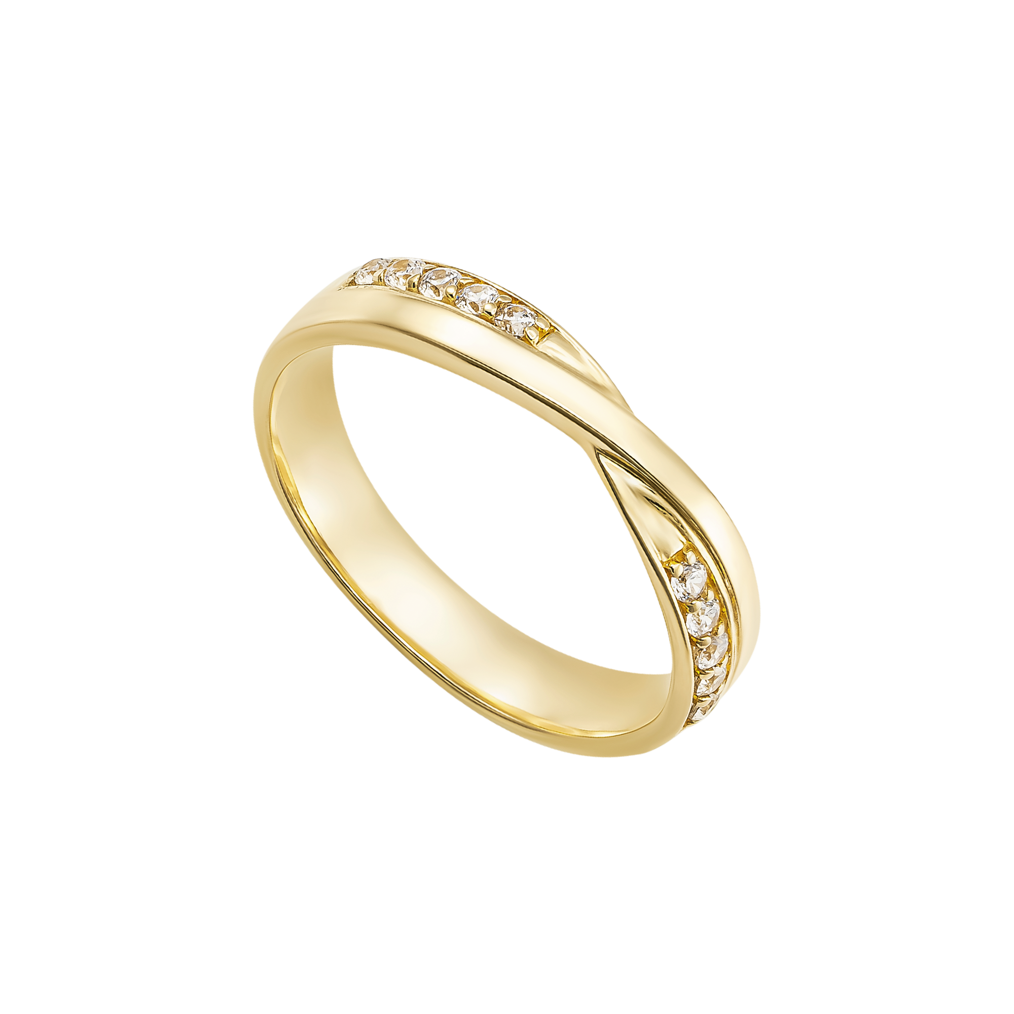 Cặp nhẫn cưới vàng 18k đính đá ecz pnj 00879-00880