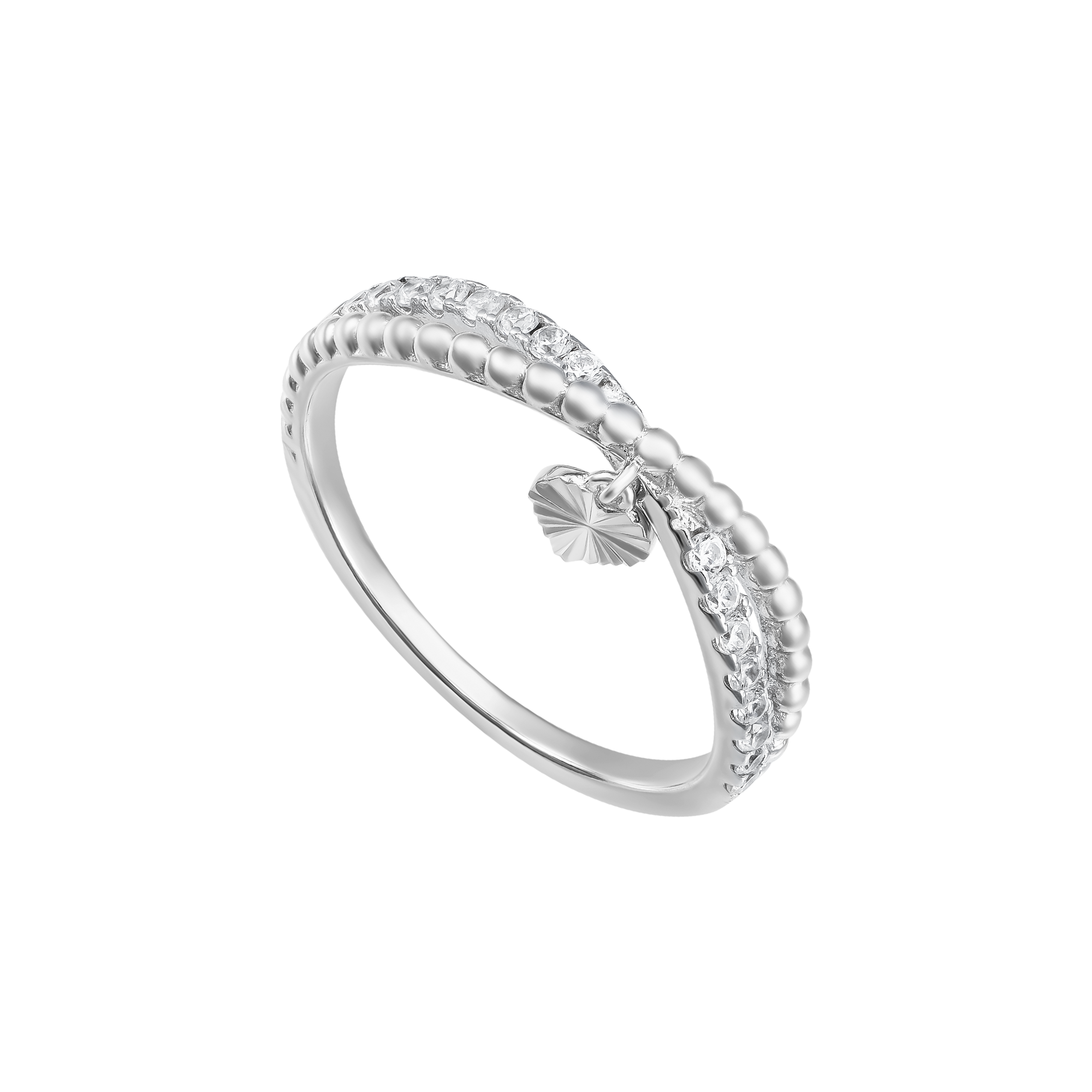 Nhẫn bạc đính đá pnjsilver hình trái tim xmxmw060261