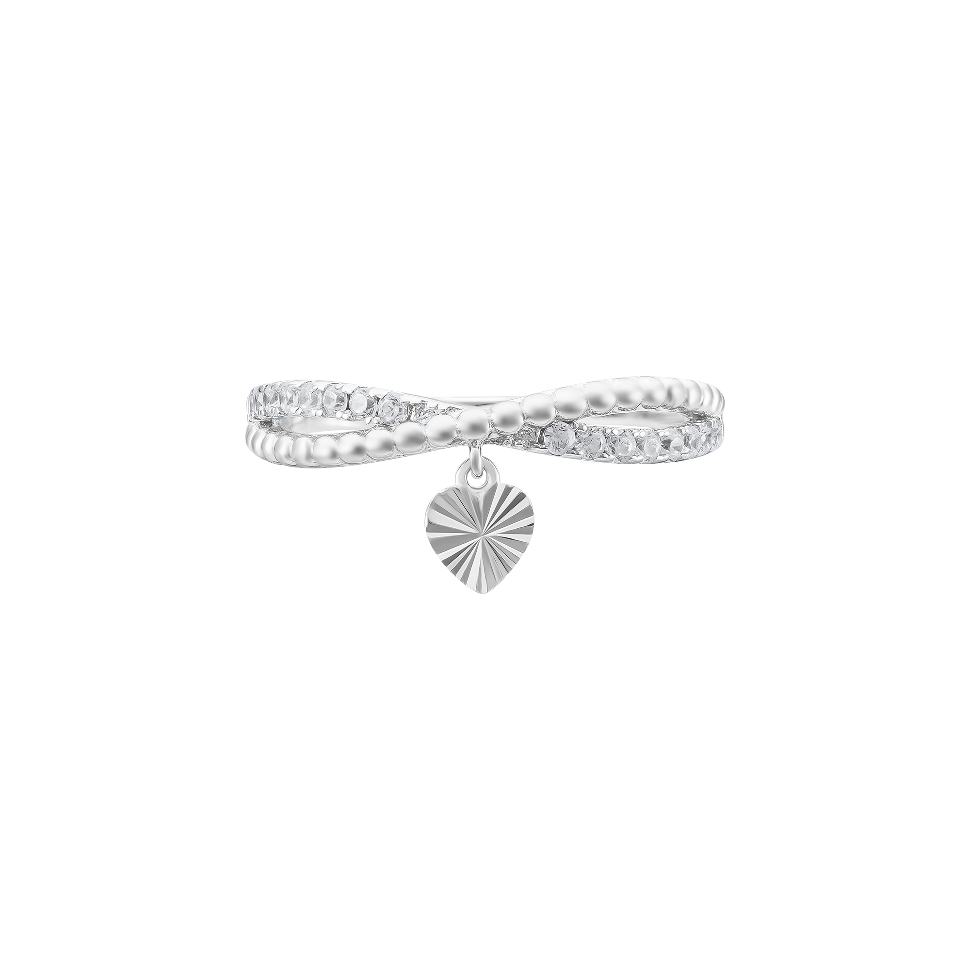 Nhẫn bạc đính đá pnjsilver hình trái tim xmxmw060261